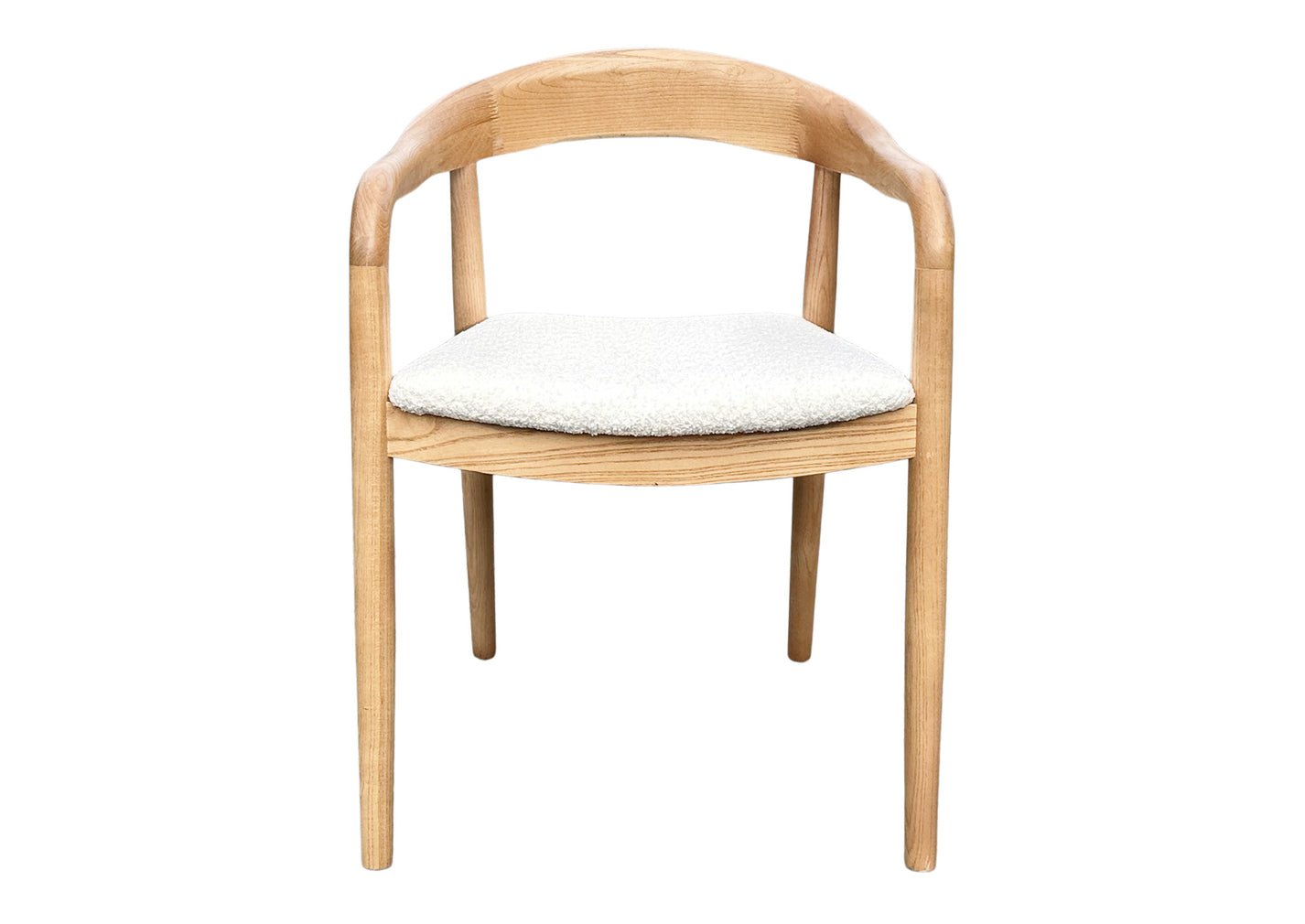 Affinity Dining Chair - White Bouclé – Brisbane Furniture