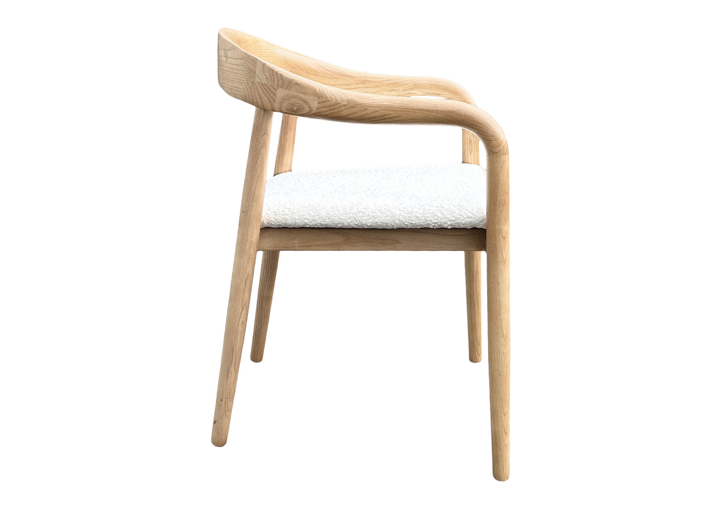 Affinity Dining Chair - White Bouclé – Brisbane Furniture
