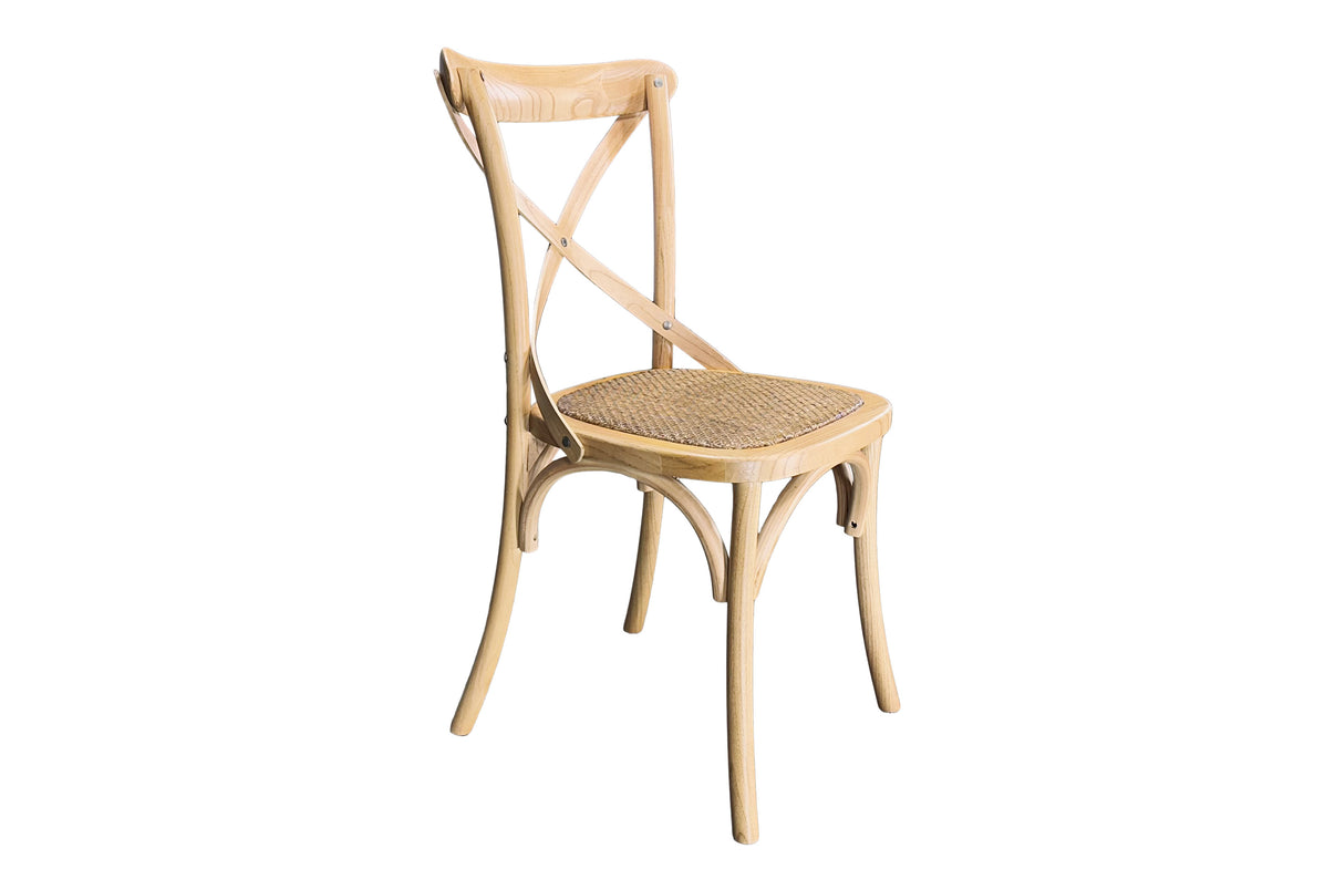 Cross Back Chair - Oak – Brisbane Furniture