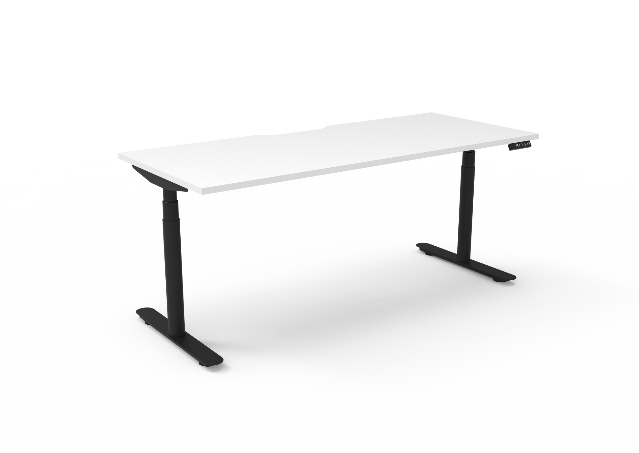 ErgoPro Sit Stand Desk - White & Black – Brisbane Furniture