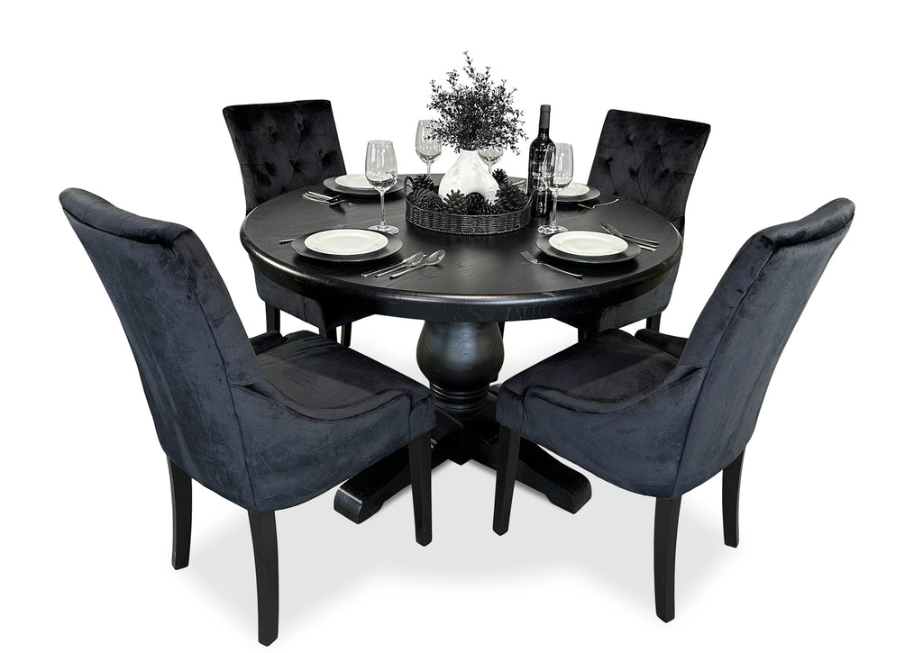 Parisienne Dining Table - Black (1200mm) | Brisbane Furniture