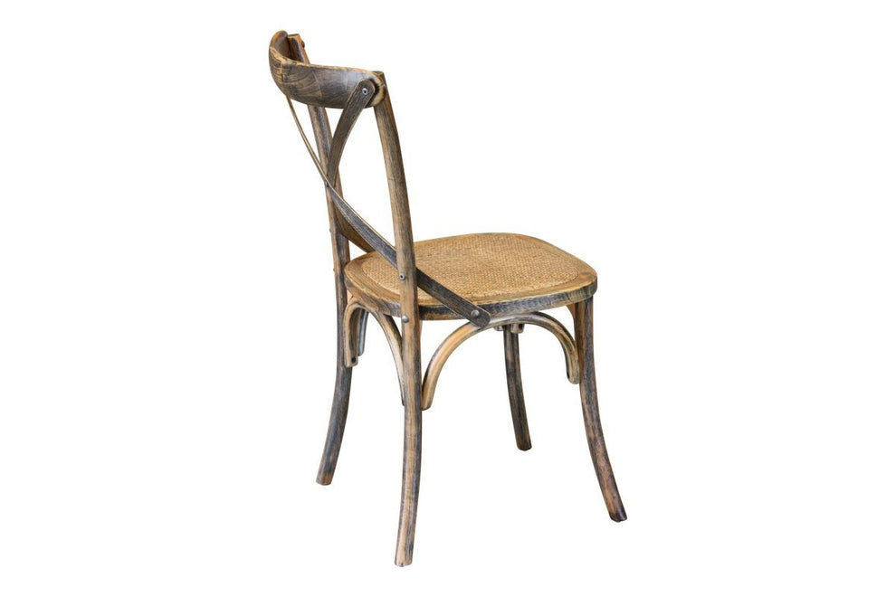 Cross Back Chair - Rustic Mango Wood – Brisbane Furniture