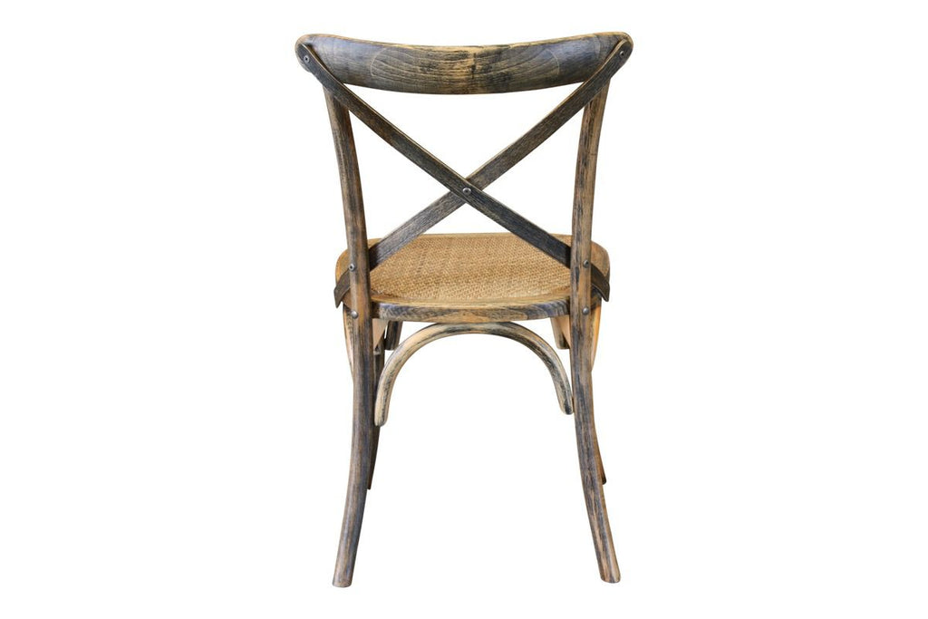 Cross Back Chair - Rustic Mango Wood | Brisbane Furniture